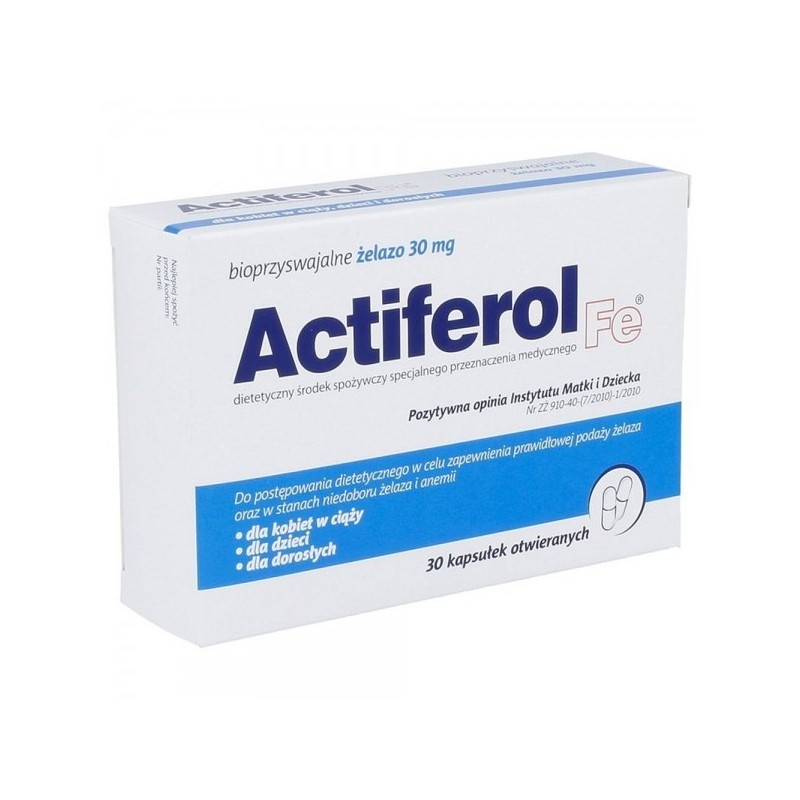 Actiferol Fe 30 mg, 30 sztuk, kapsułki - Apteka Internetowa Centrum ...
