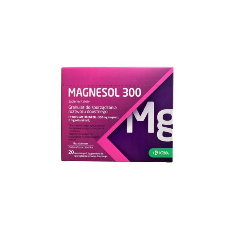 Magnesol 300, 20 saszetek - Apteka Internetowa Centrum Leków Poznań